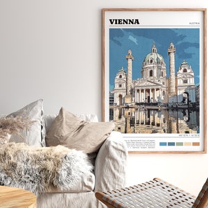 Vienna Travel Print | Retro Travel Print | City Photo | Digital ...