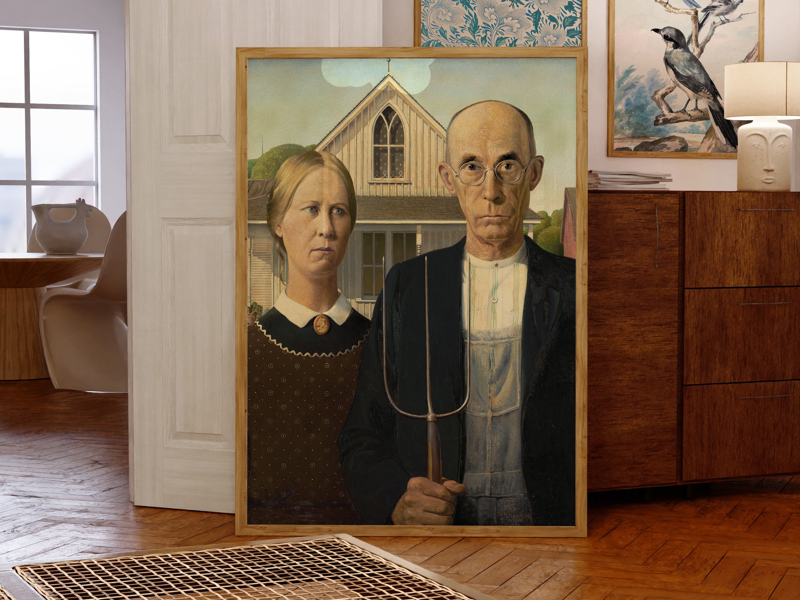 American Gothic, Grant Wood, Famous Painting, Classic Painting, Museum ...