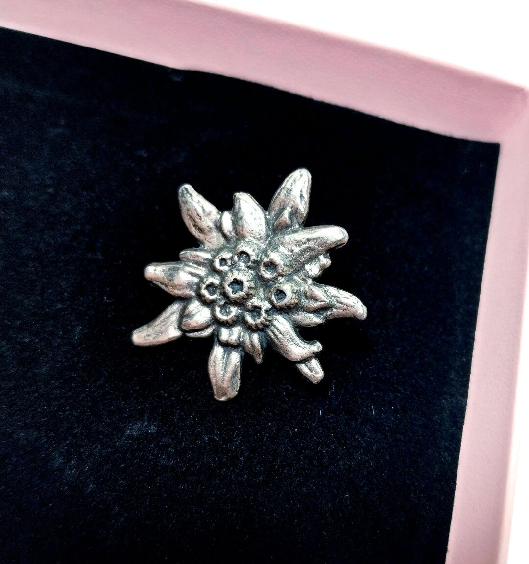 Edelweiss Brooch/ Hat Pin, Silver-colored/edelweiss Flower/ Vintage ...