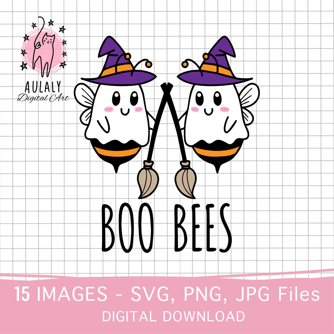 Boo Bees Witch Svg, Boo Bees PNG , Ghost Bee Svg, Boo Bee Shirts, Boo ...