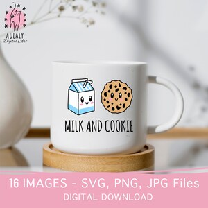 Milk and Cookie Bundle Svg, Milk and Cookie Png, Twin Bodysuit, Cute ...