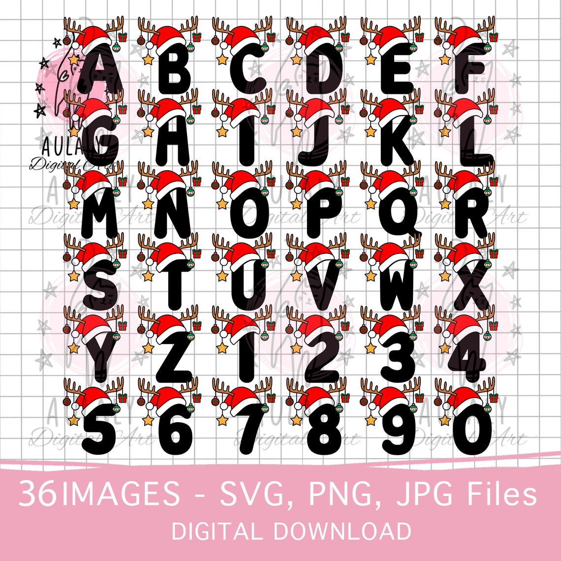 Christmas Alphabet Christmas Letters Christmas Clipart - Etsy Canada