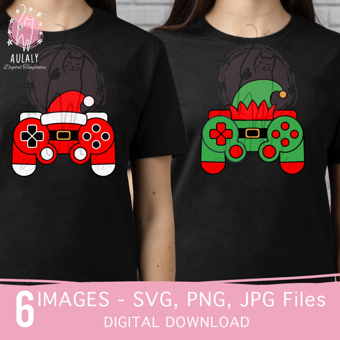 Christmas Joysticks SVG, Funny Gamer Christmas SVG, Christmas Santa ...