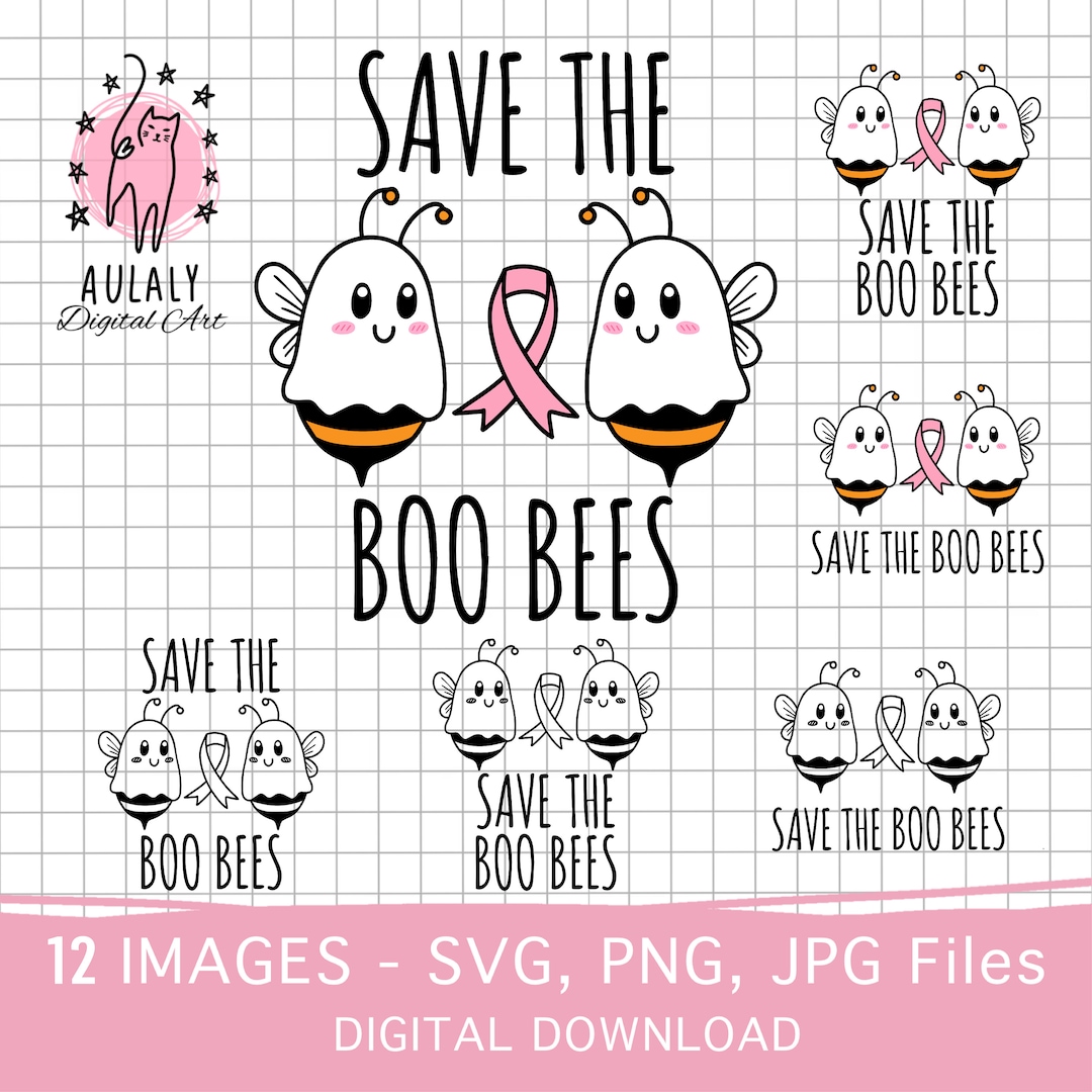 Save the Boo Bees Svg, Bees Breast Cancer, Save the Boo Bees PNG , Save ...