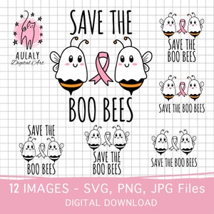 Save the Boo Bees Svg, Bees Breast Cancer, Save the Boo Bees PNG , Save ...