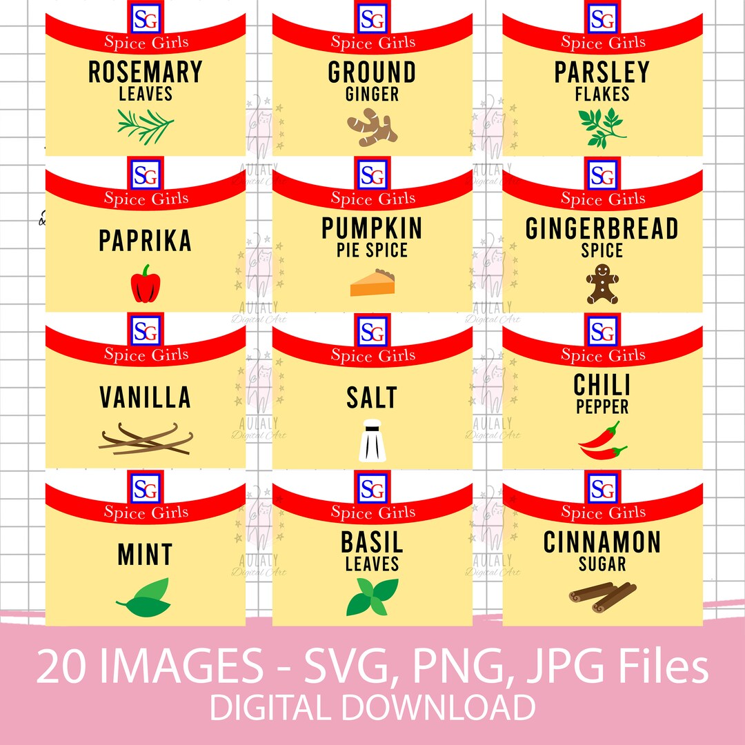 Spice Girls Group Costume, Spice Girls Svg, Thanksgiving Svg, Spice ...
