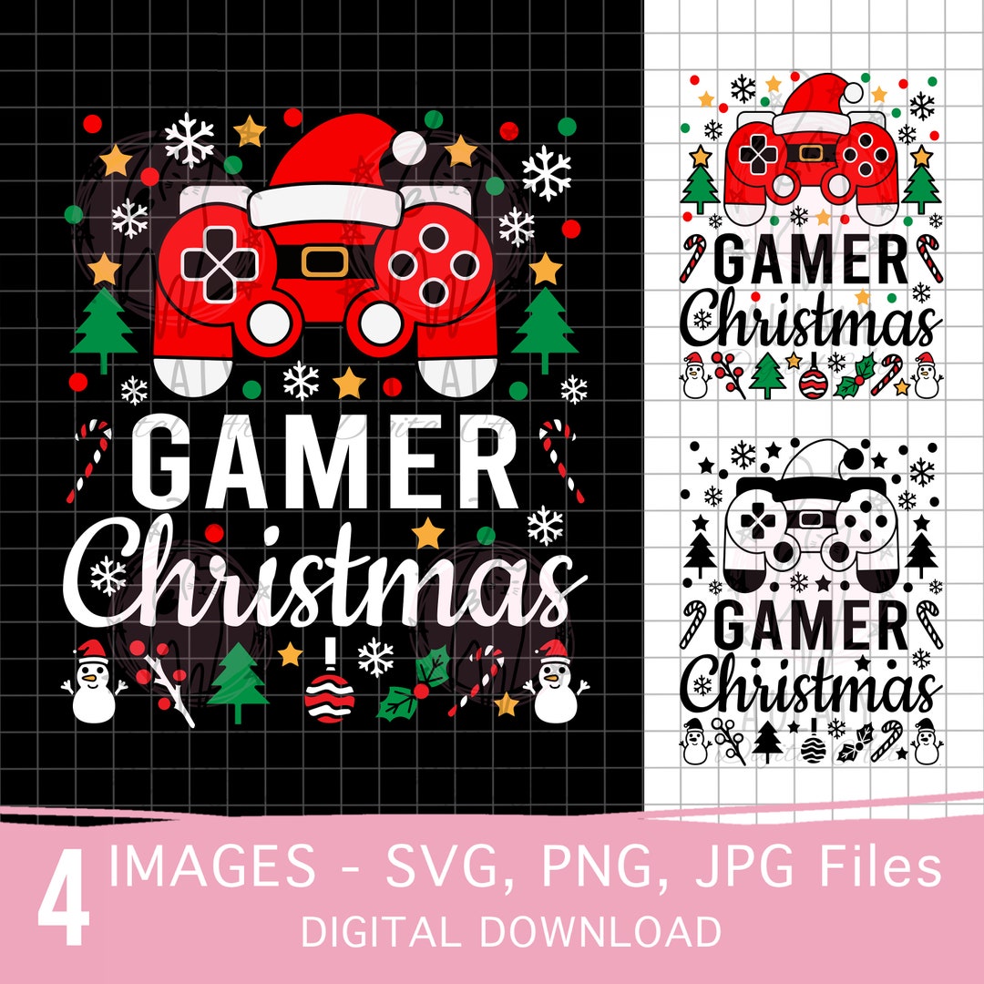 Gamer Christmas Game Controller Game Controller SVG - Etsy