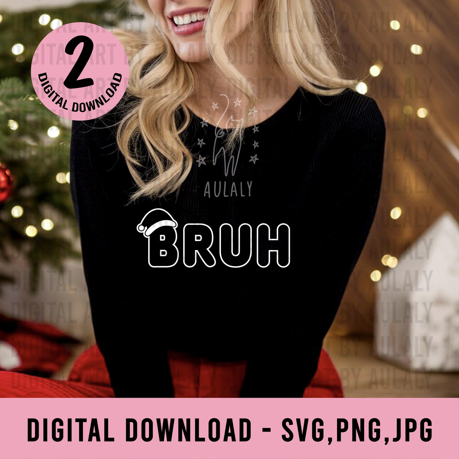 Bruh Christmas Png, Bruh SVG, Bruh Santa Hat, Bruh Pajama, Funny ...