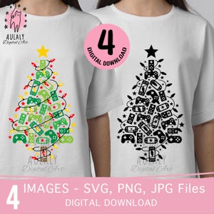 Christmas Game Controller SVG, Christmas Joysticks SVG, Funny Gamer ...