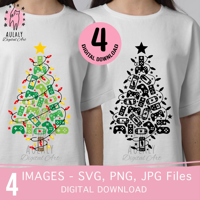 Christmas Game Controller SVG, Christmas Joysticks SVG, Funny Gamer ...