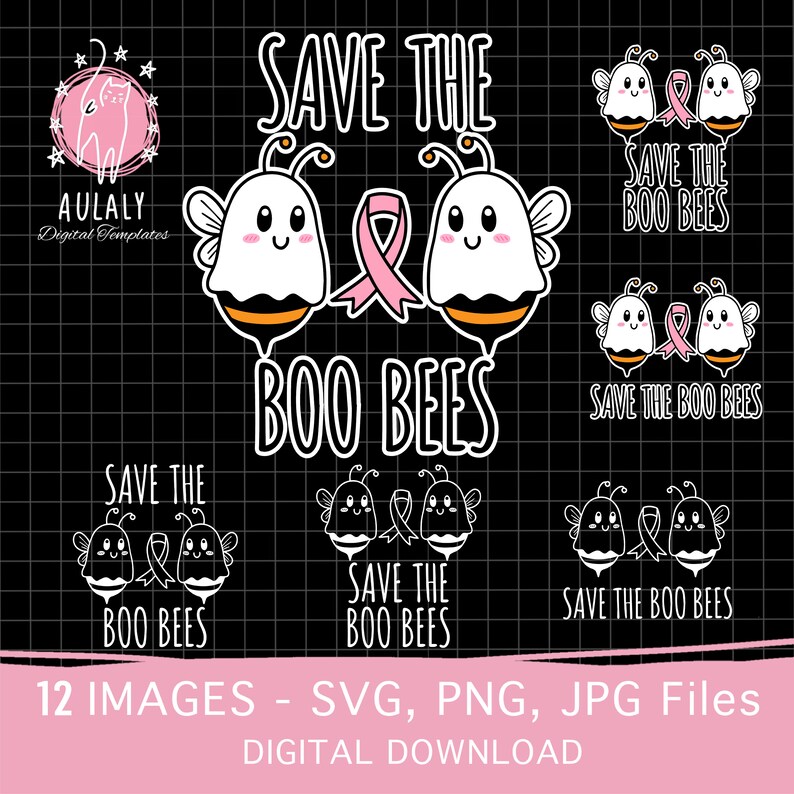 Save the Boo Bees Svg, Bees Breast Cancer, Save the Boo Bees PNG , Save ...