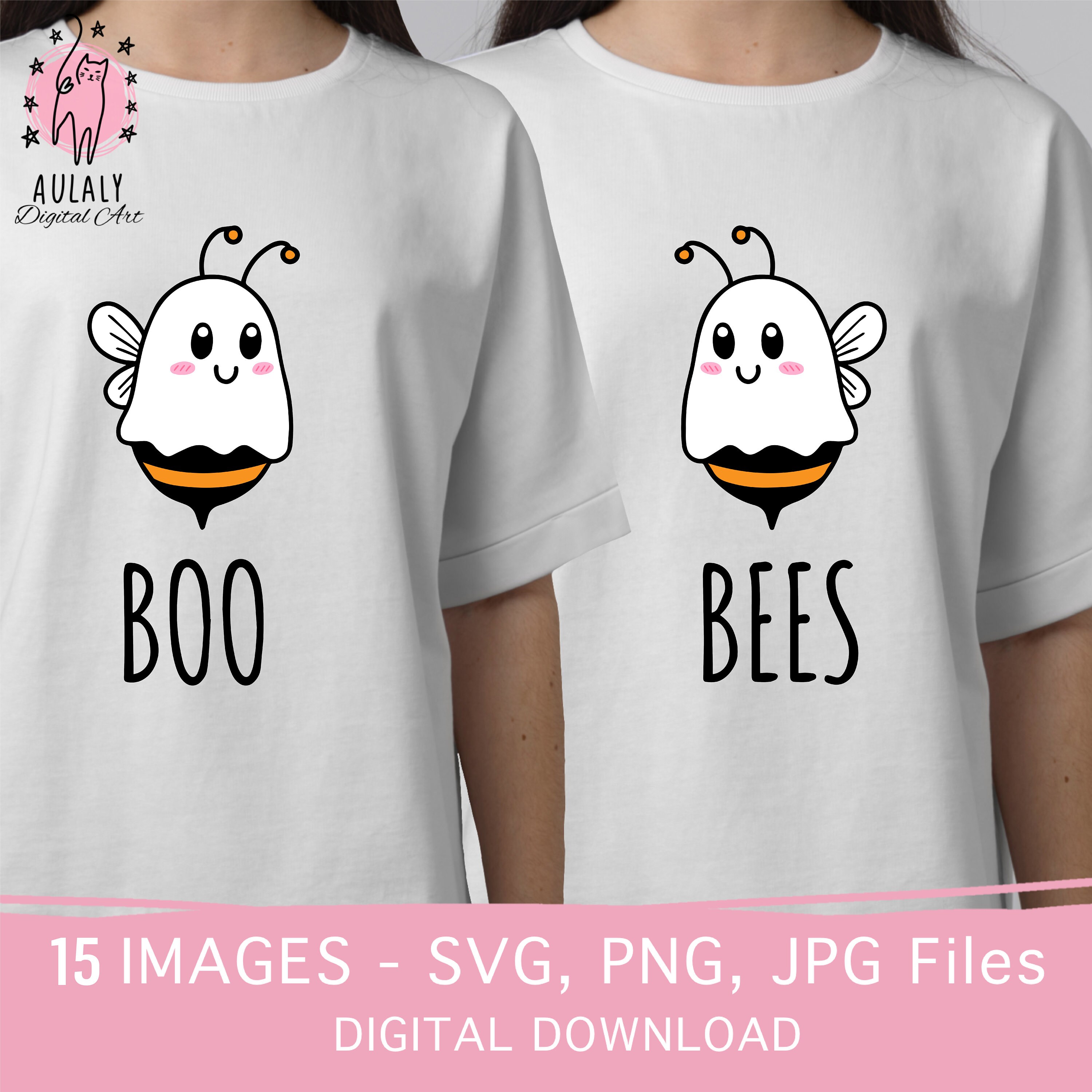 Boo Bees Svg Boo Bees PNG Boo Bees Shirts Funny Halloween - Etsy