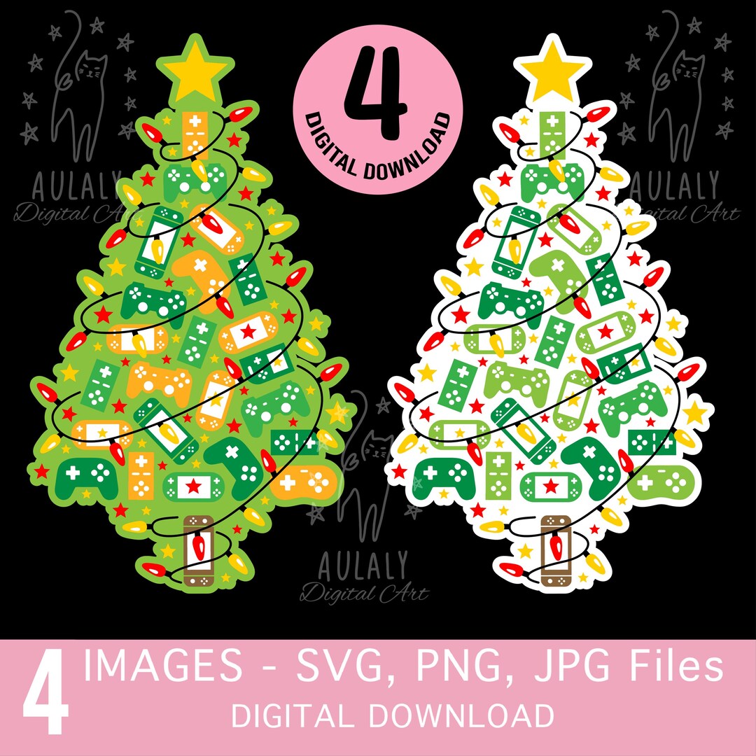 Christmas Game Controller SVG, Christmas Joysticks SVG, Funny Gamer ...