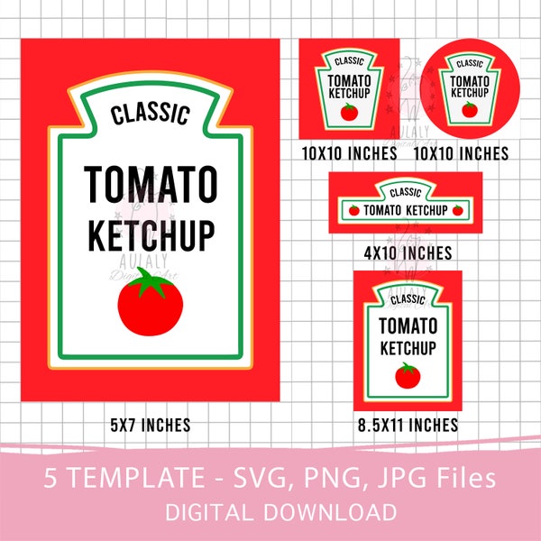 Mustard Label Template - Etsy