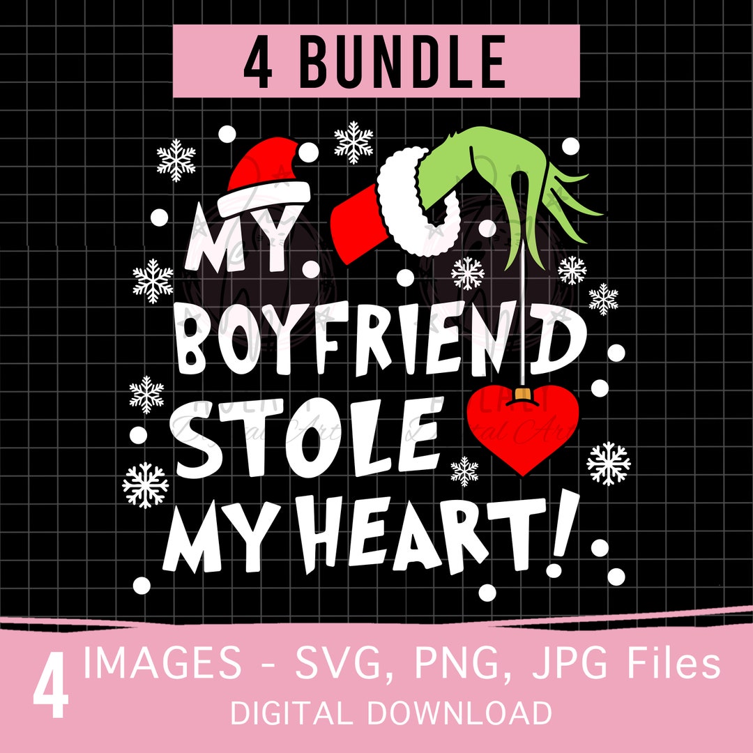My Boyfriend Stole My Heart SVG PNG, I Love My Boyfriend, Funny Couple ...