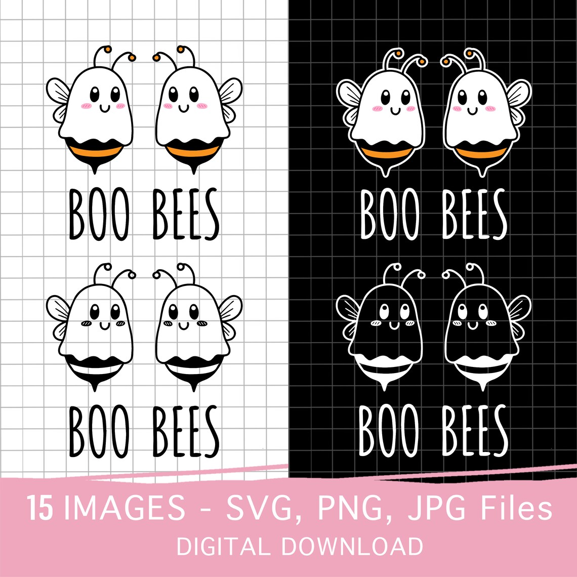 Boo Bees Svg, Boo Bees PNG , Boo Bees Shirts, Funny Halloween, Spooky ...