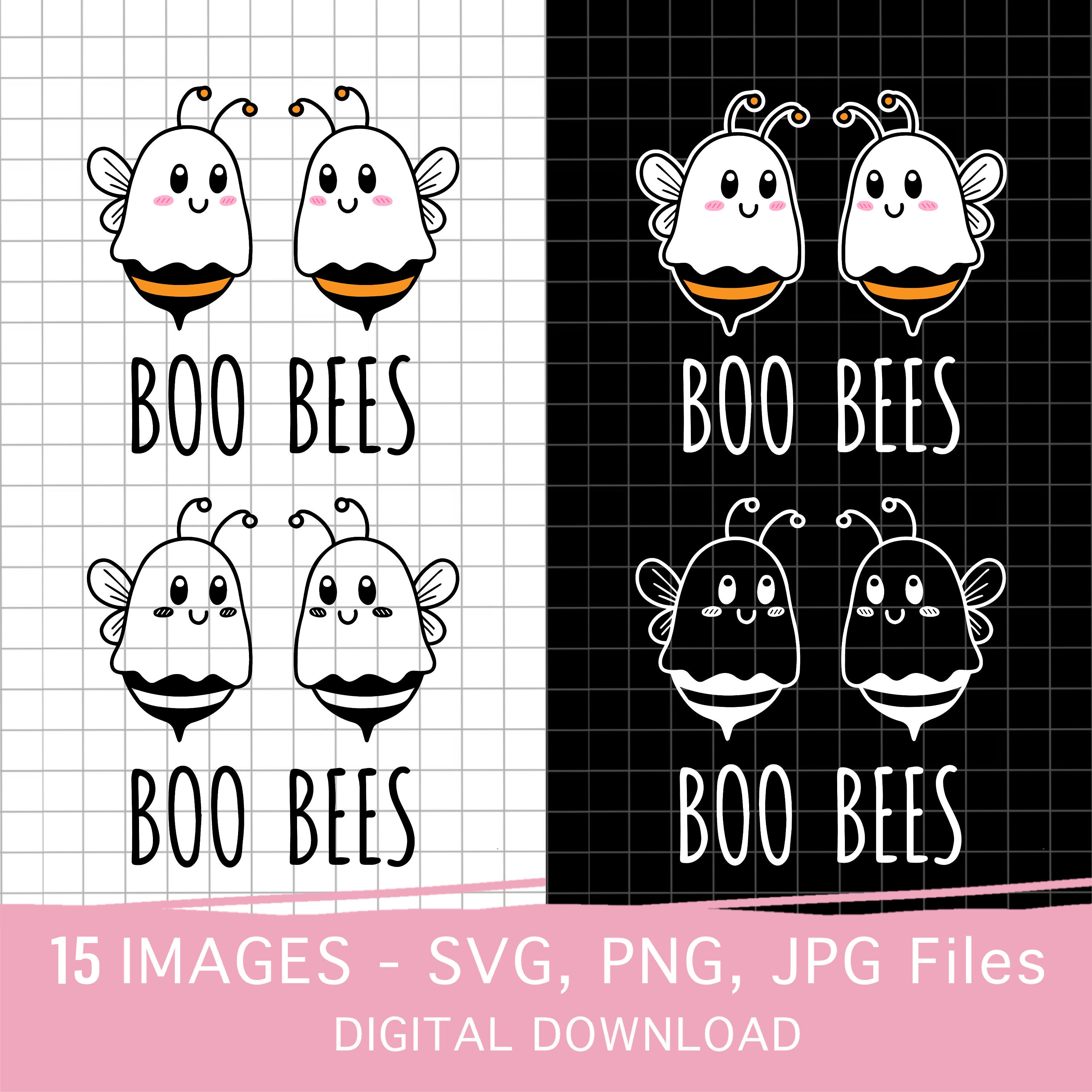 Boo Bees Svg, Boo Bees PNG , Boo Bees Shirts, Funny Halloween, Spooky ...