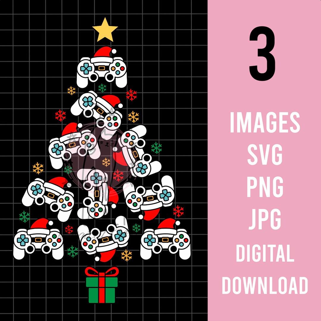 Christmas Game Controller SVG, Christmas Joysticks SVG, Funny Gamer ...
