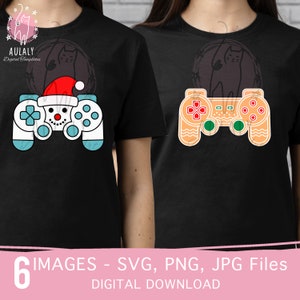 Christmas Joysticks SVG, Funny Gamer Christmas SVG, Christmas Santa ...