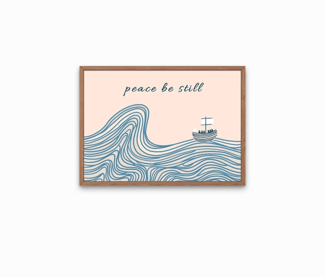 Peace Be Still Bible Print - Etsy