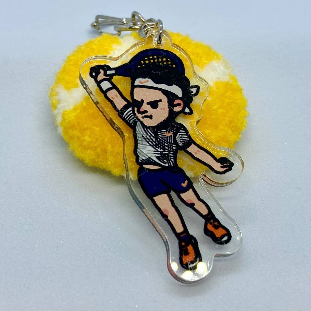 Roger Federer (backhand) | Clear Acrylic Keychain With Metal Clasp ...