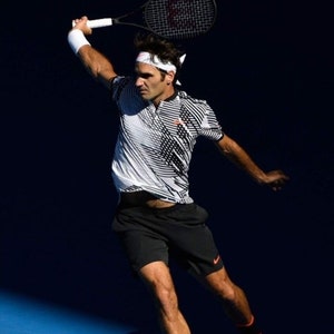 Roger Federer (backhand) | Clear Acrylic Keychain With Metal Clasp ...