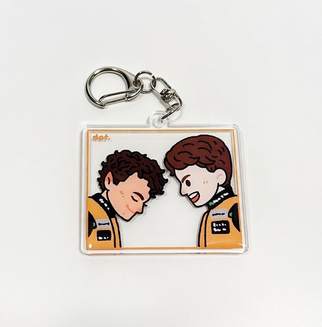 Oscar Piastri and Lando Norris | Clear Acrylic Keychain With Metal ...