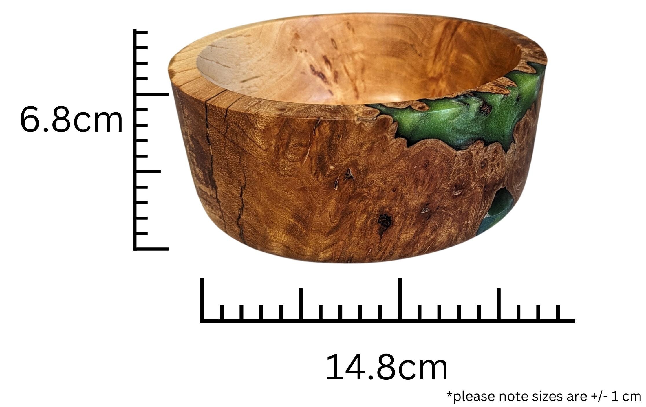 One-of-a-kind Burr Elm Resin Inlay Bowl Decorative, Wooden Gift Hand ...