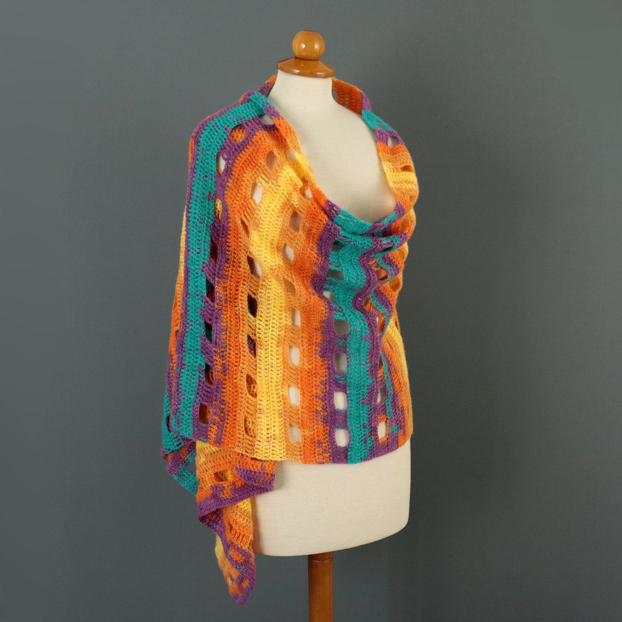 Crochet Shawl Pattern, Easy Crochet Shawl, Crochet Shawls Wraps ...