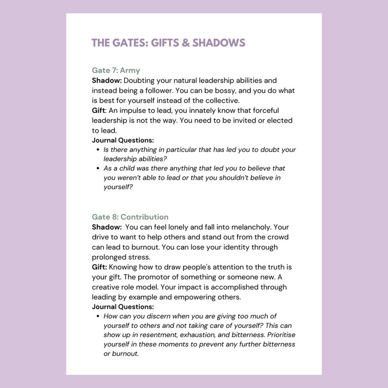 The 64 Gates Human Design Guide, the Shadow & the Gift - Etsy
