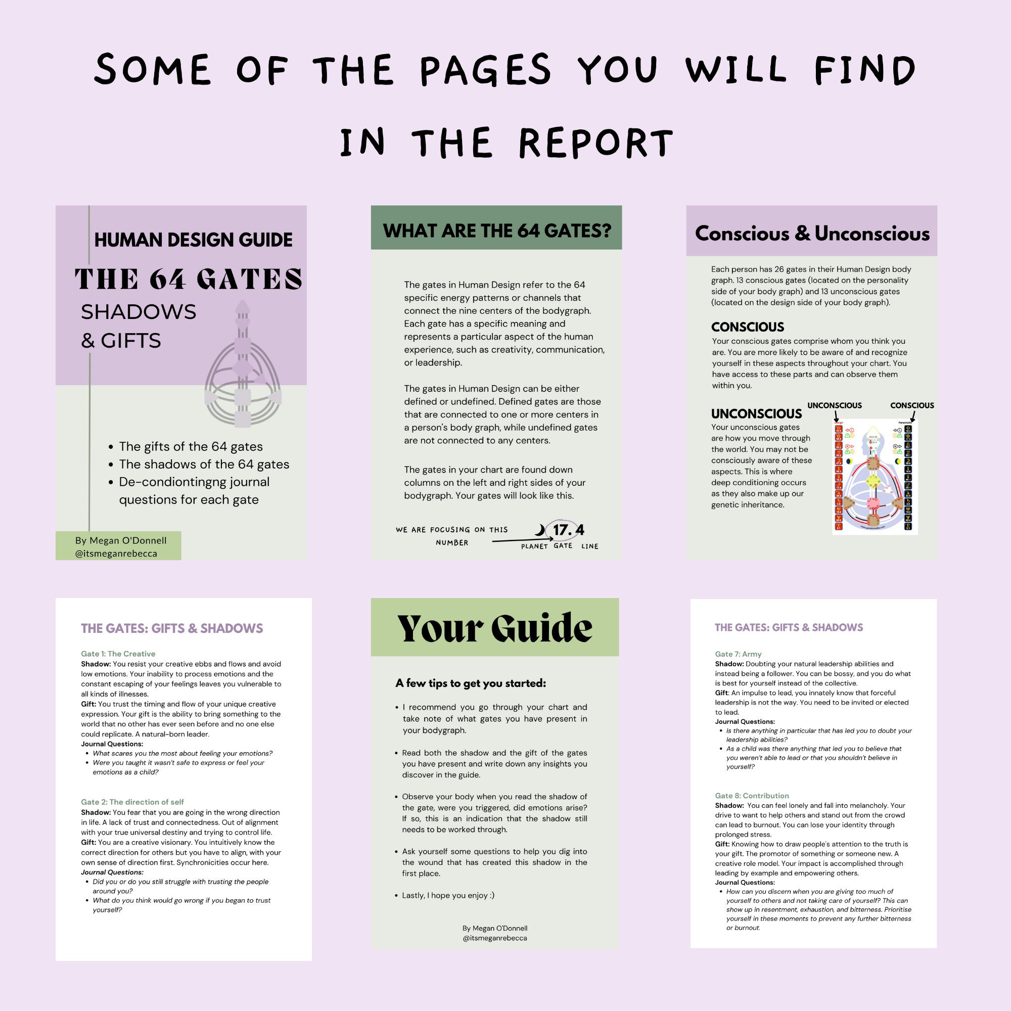 The 64 Gates Human Design Guide, the Shadow & the Gift - Etsy