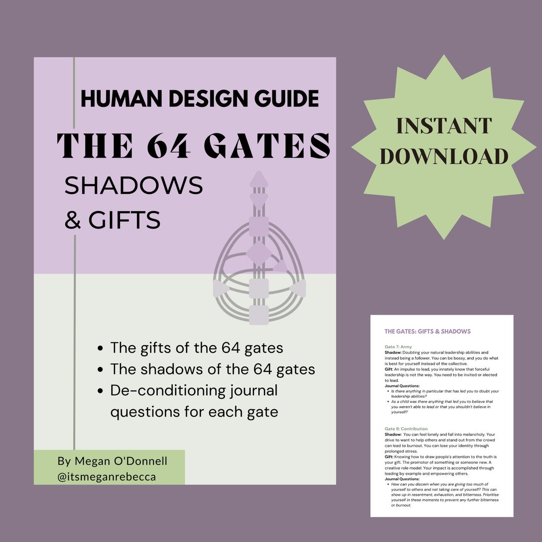 The 64 Gates Human Design Guide, the Shadow & the Gift - Etsy
