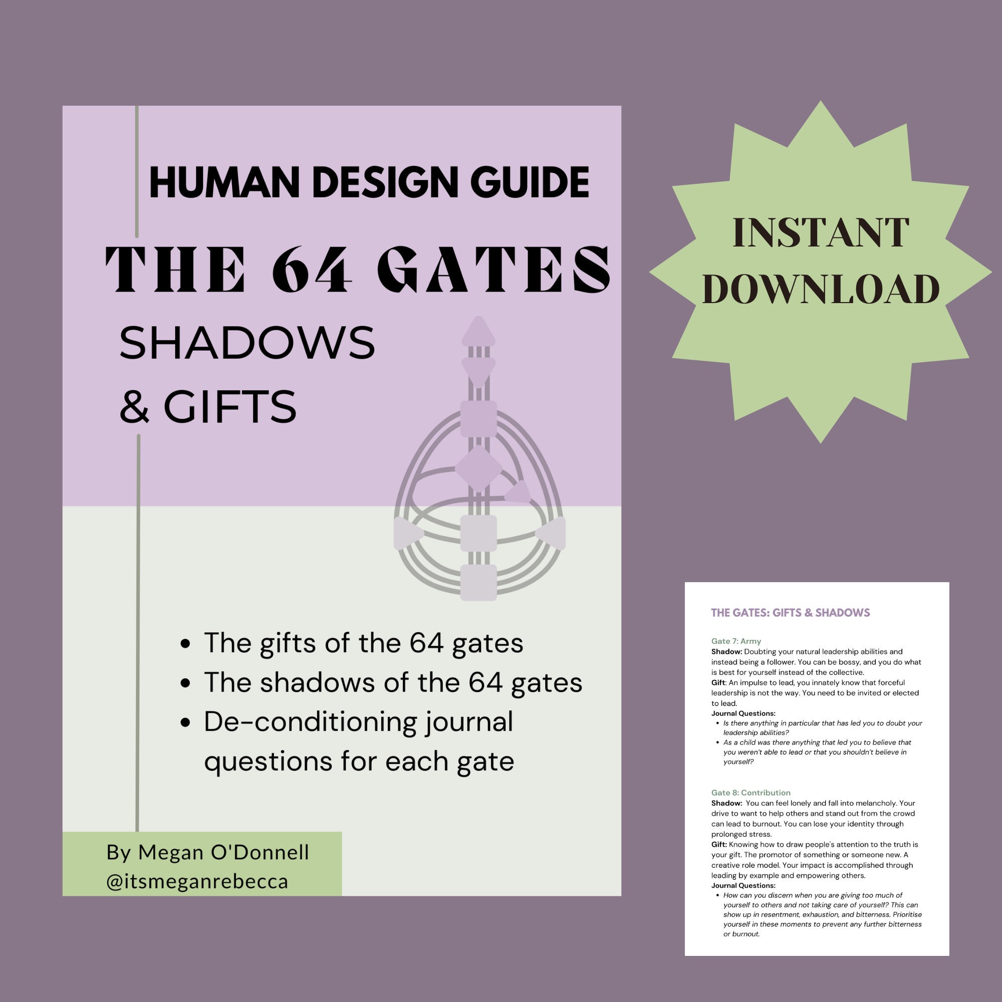 The 64 Gates Human Design Guide, the Shadow & the Gift - Etsy