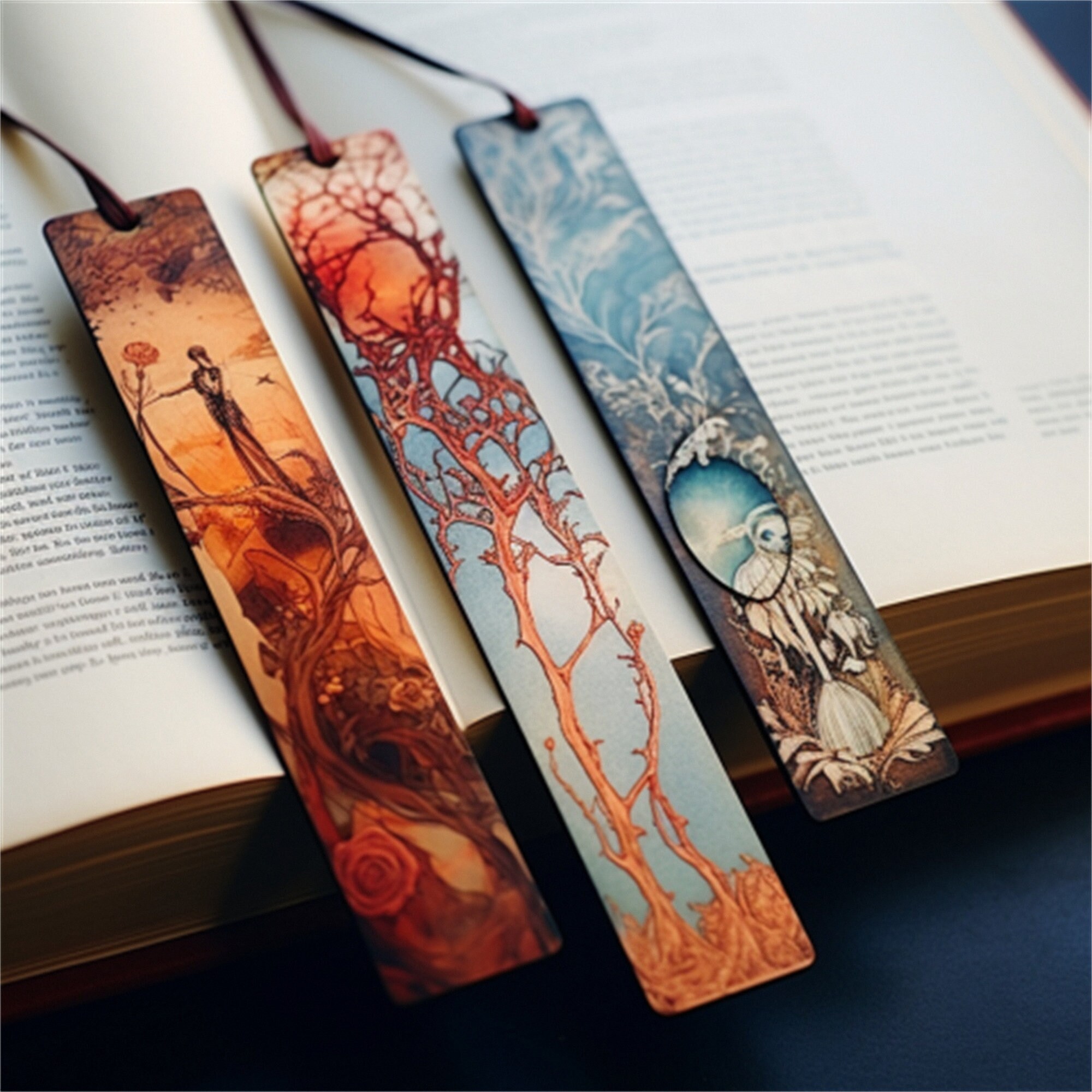Scenic Bookmarks Exquisite Bookmarks Creative Patterns Resin Gift for ...
