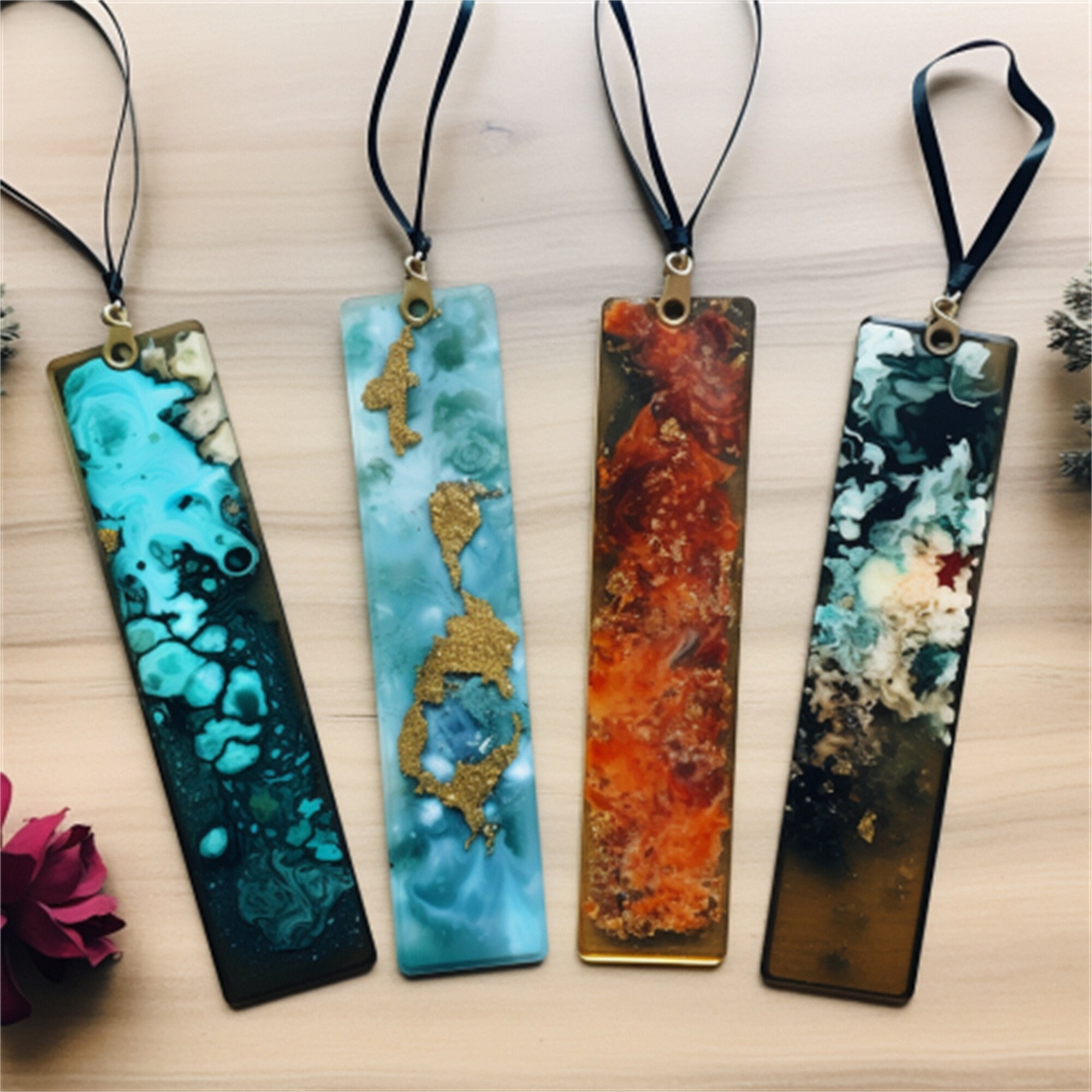 Scenic Bookmarks Exquisite Bookmarks Creative Patterns Resin Gift for ...