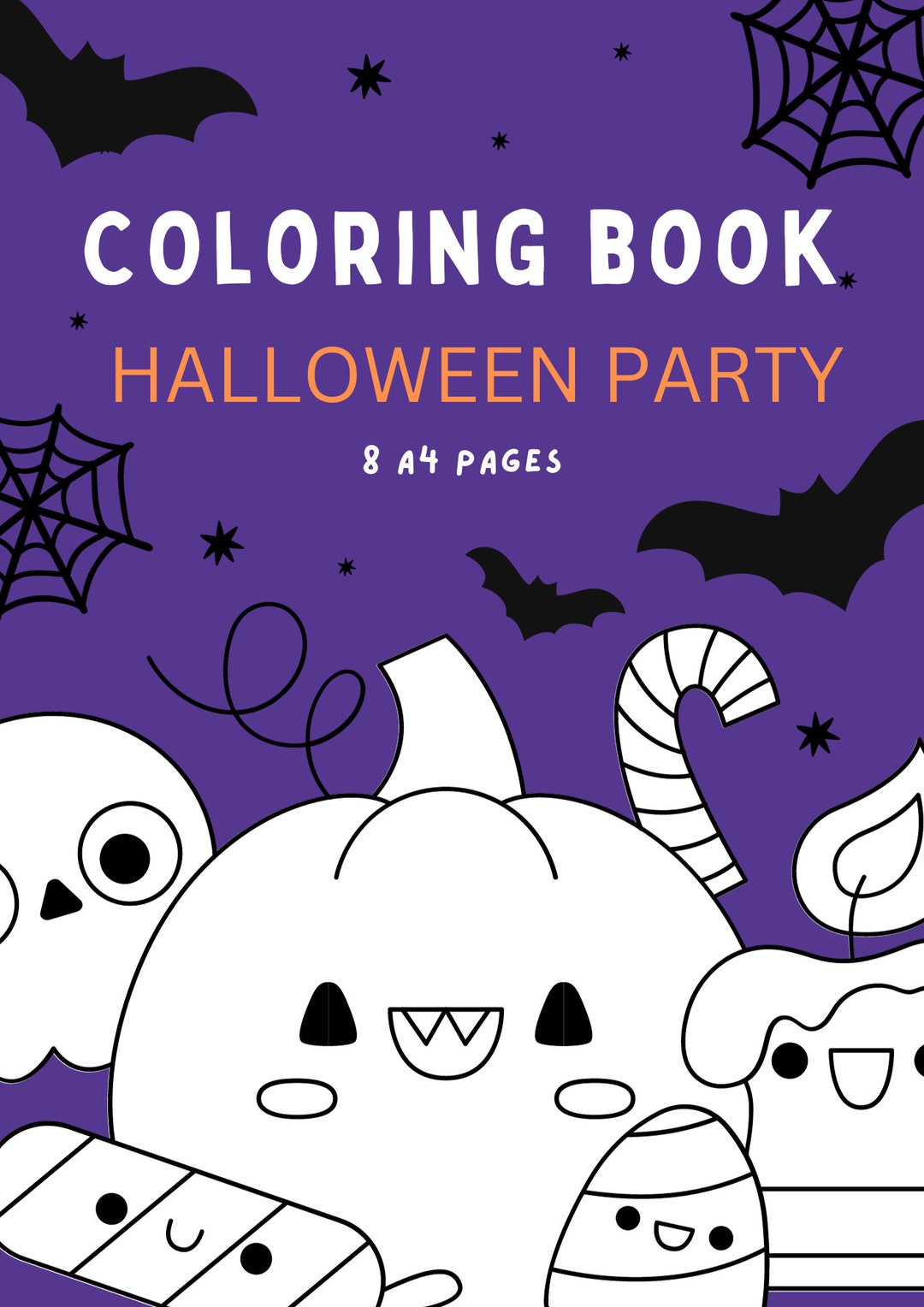 Printable Halloween Coloring Book for Kids: Spooktacular - Etsy