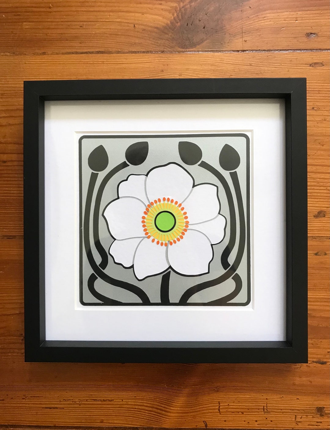 Small, Stylish, Unique Paper Cut Art. Hand Made. Japanese Anemone ...