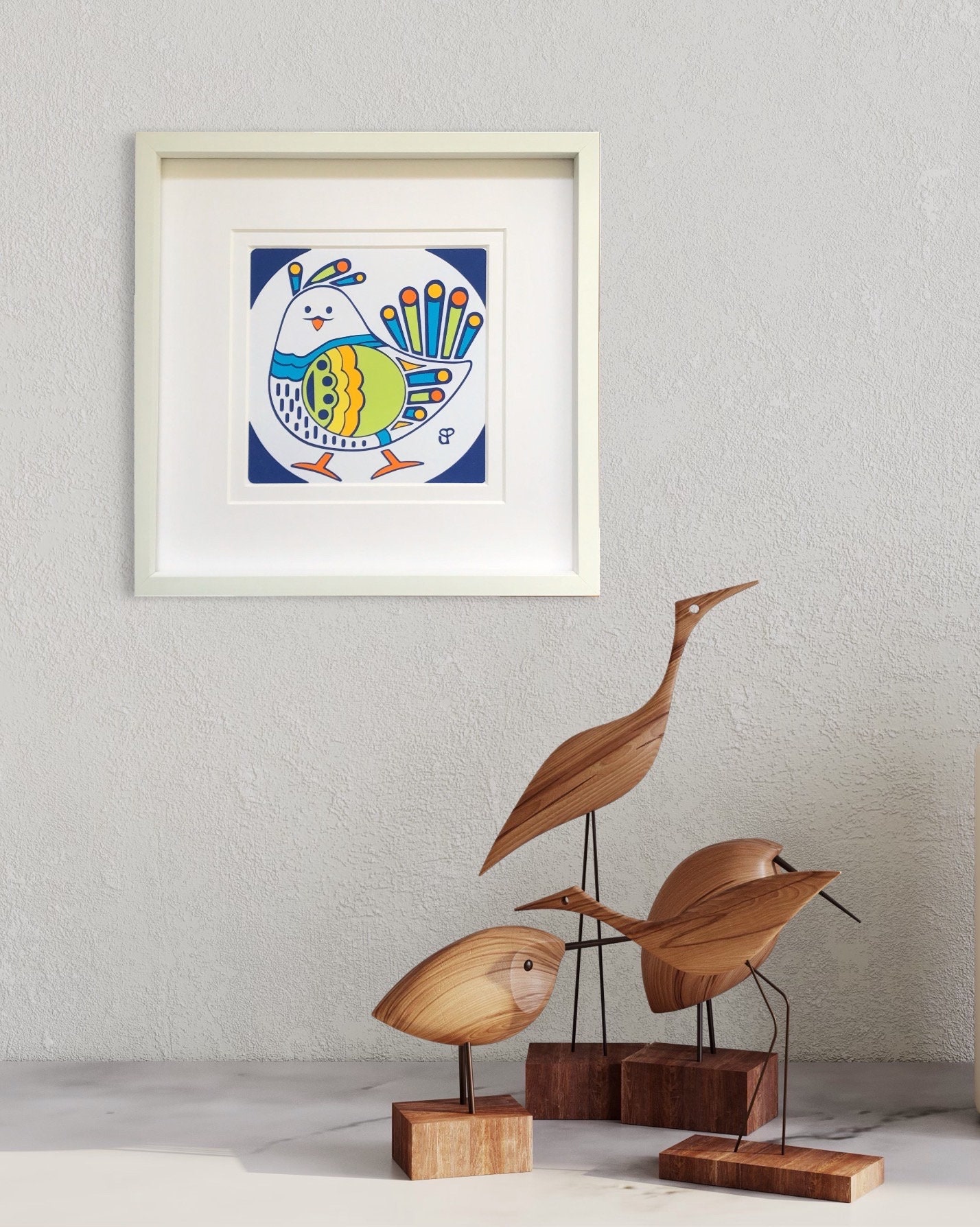 Fun Quirky Humour Colourful Bird Small Artwork Paper Cut - Etsy