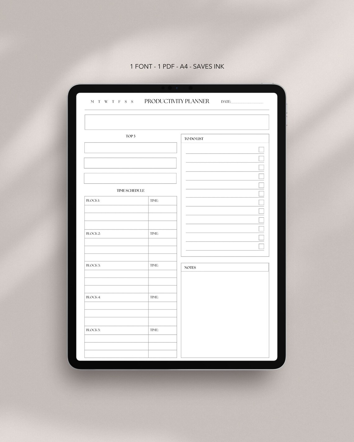 Productivity Planner, Printable Planner, Digital Daily Planner ...