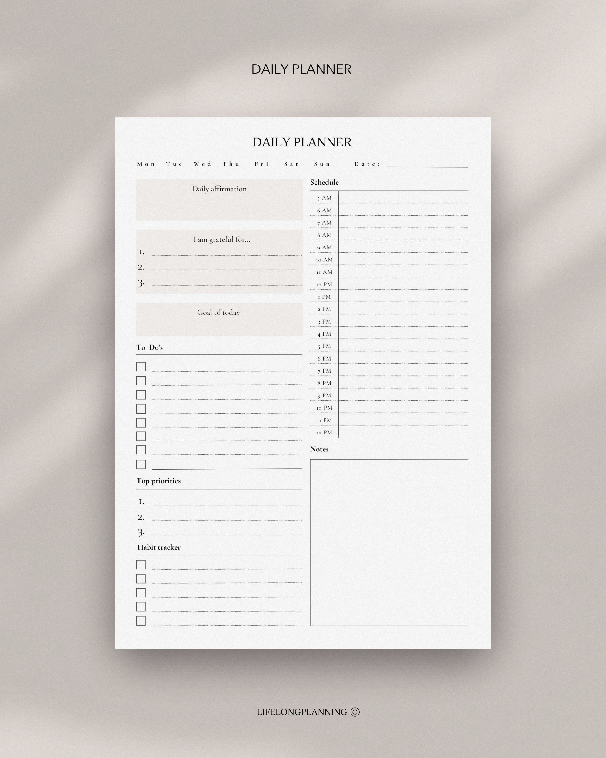 Planner Bundle, Daily Planner Printable, Weekly Planner Printable ...