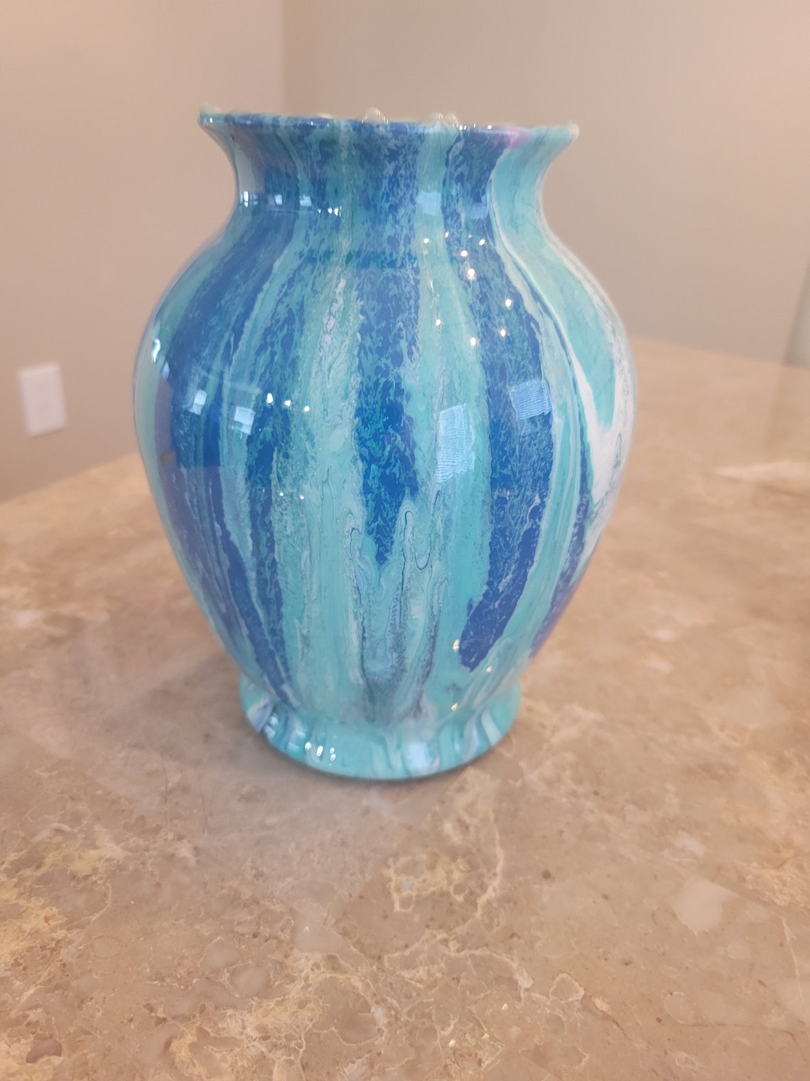 Fluid Art Glass Vase, Great Gift, Decorative, Great Present - Etsy
