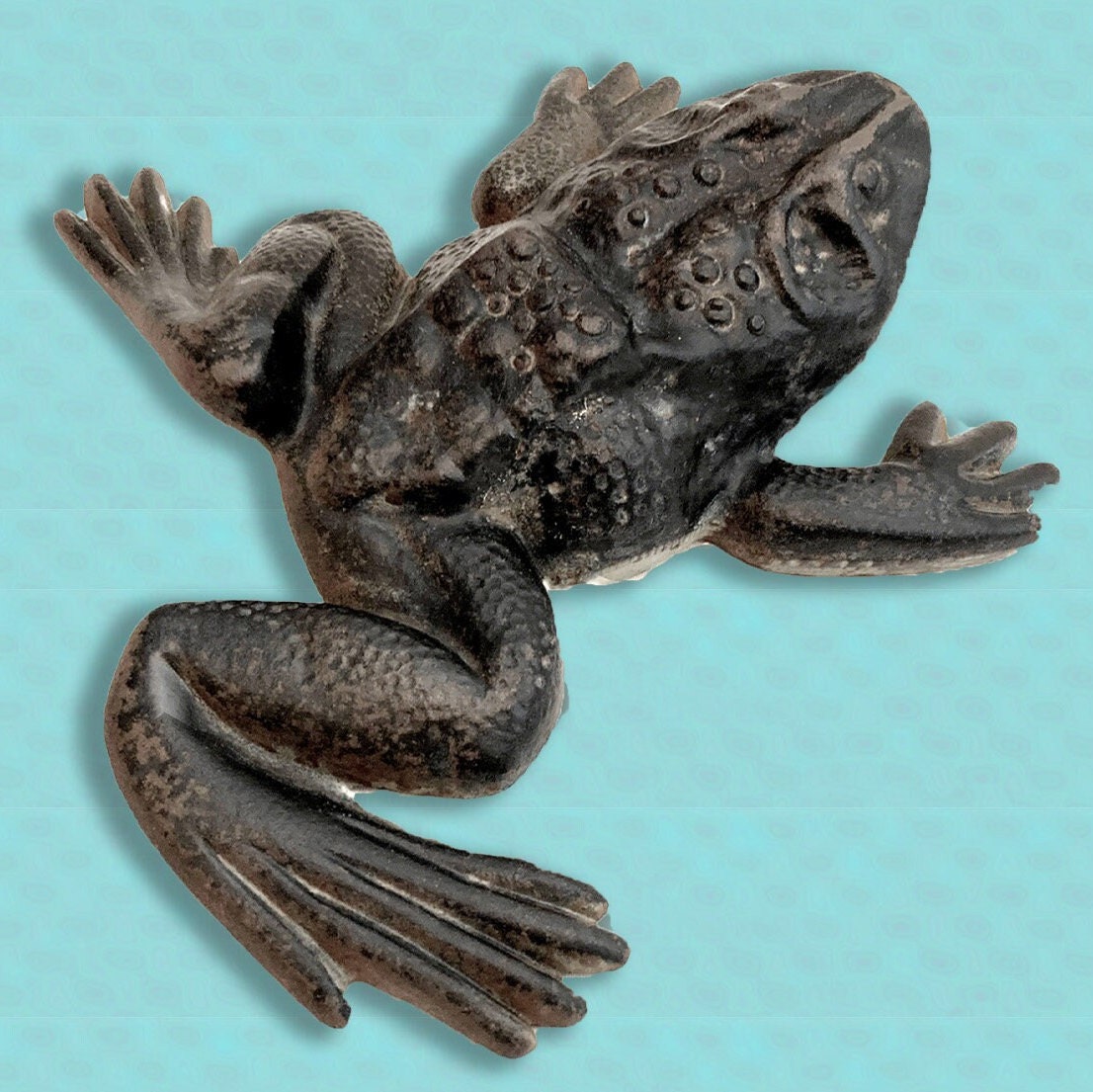 Vintage Virginia Metalcrafters Cast-iron Bullfrog Sculpture Garden ...