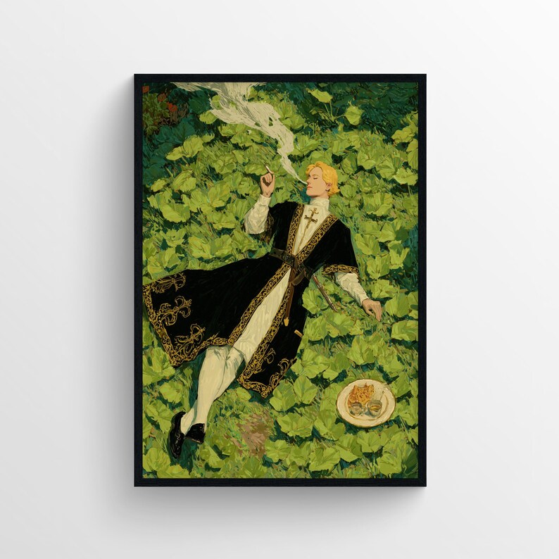 Framed Medieval Fantasy Print, Dark Academia Knight Poster, Moody ...