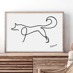Picasso Fox Print | Picasso Animal Art | Picasso Line Drawing Modern ...