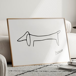 Picasso Dog Print Picasso Animal Art Picasso Line Drawing Modern ...