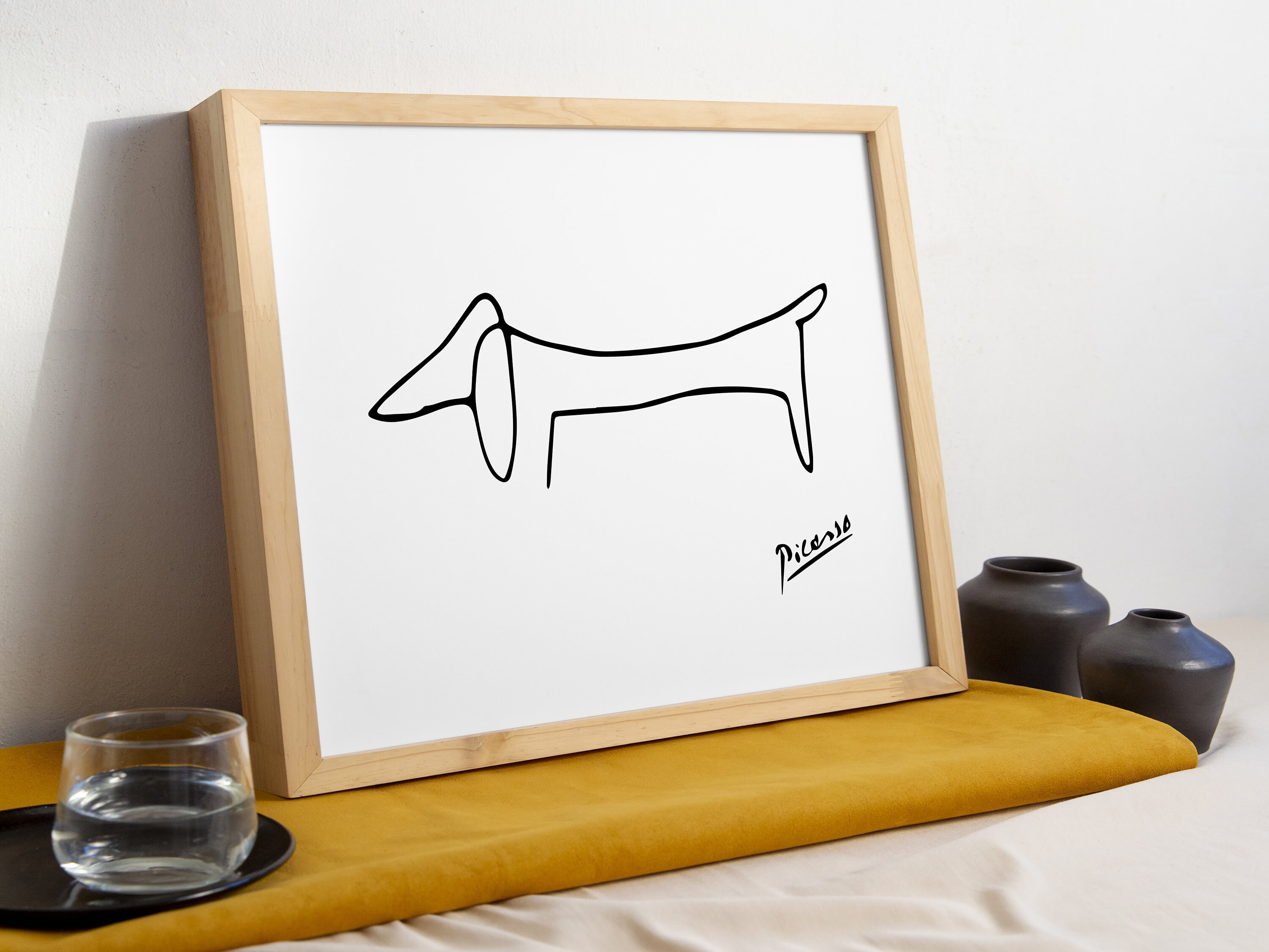Picasso Dog Print Picasso Animal Art Picasso Line Drawing Modern ...