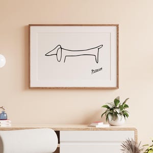 Picasso Dog Print | Picasso Animal Art | Picasso Line Drawing Modern ...