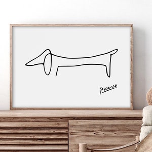 Picasso Dog Print Picasso Animal Art Picasso Line Drawing Modern ...