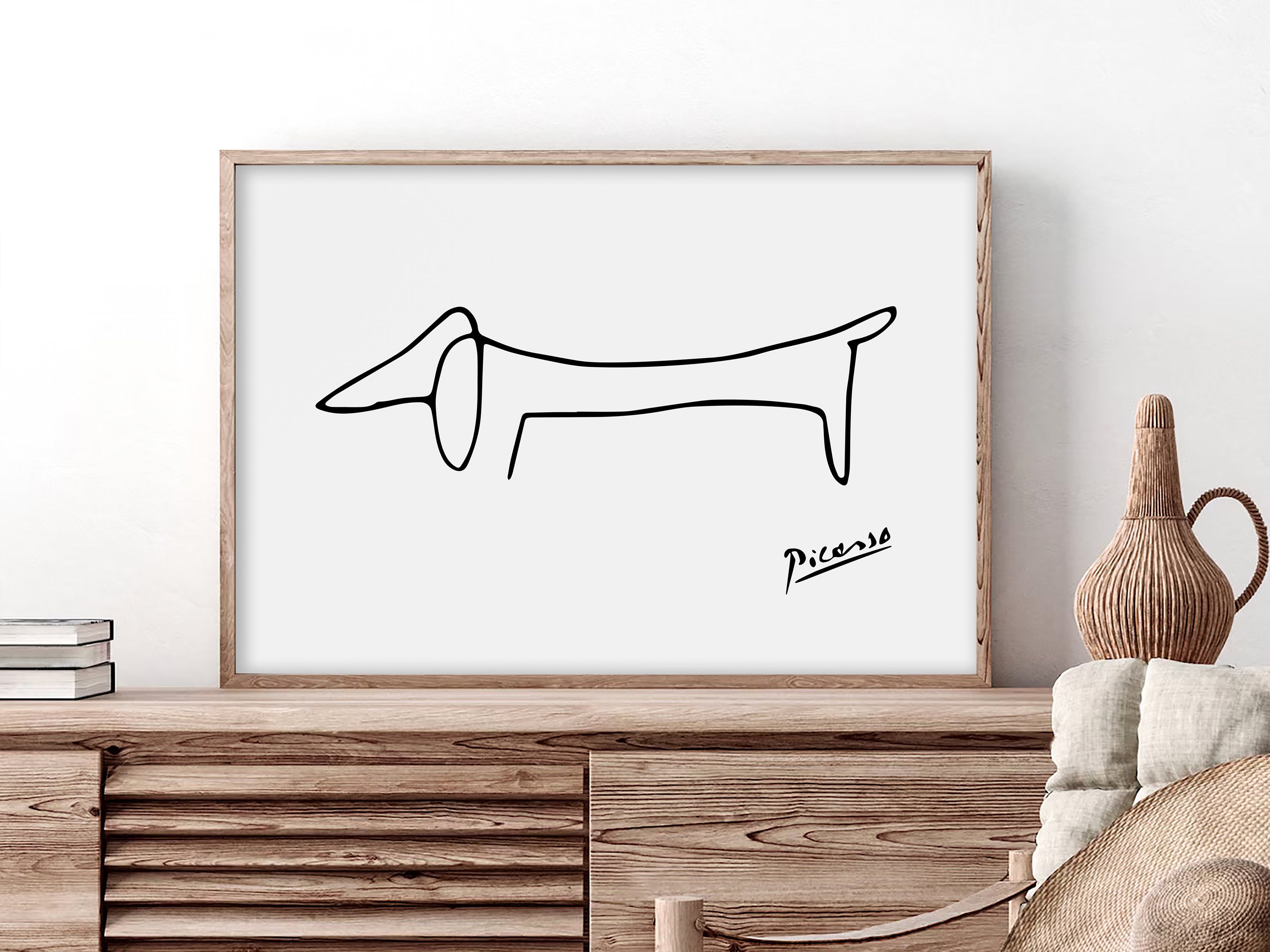Picasso Dog Print Picasso Animal Art Picasso Line Drawing Modern ...