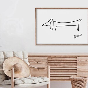 Picasso Dog Print Picasso Animal Art Picasso Line Drawing Modern ...